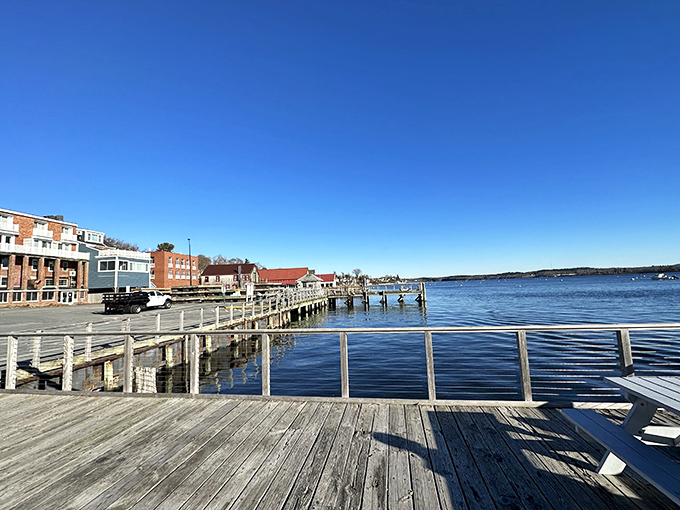 Castine's town dock: Where land meets sea and tourists meet locals. It's the perfect spot for people-watching and boat-envying.