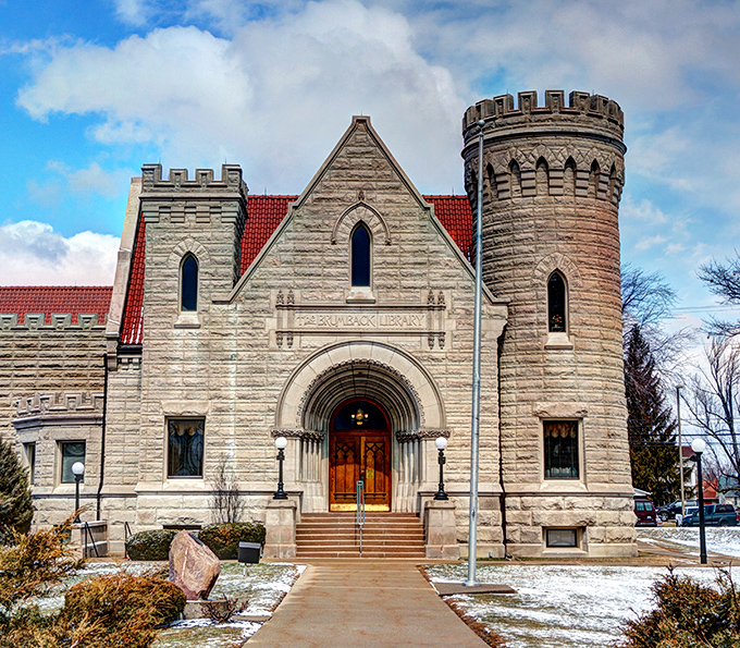 Winter wonderland meets bookish paradise. It's like Narnia, but with fewer talking animals and more reading nooks.