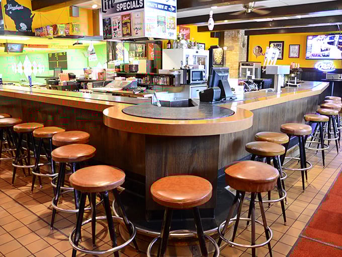 Where everybody knows your frame! This cozy bar is the perfect spot to celebrate your strikes or drown your gutter-ball sorrows.