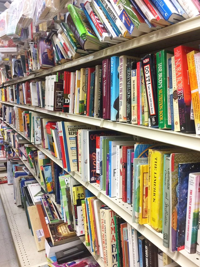 A bibliophile's dream or a librarian's nightmare? Either way, these shelves hold worlds waiting to be rediscovered.