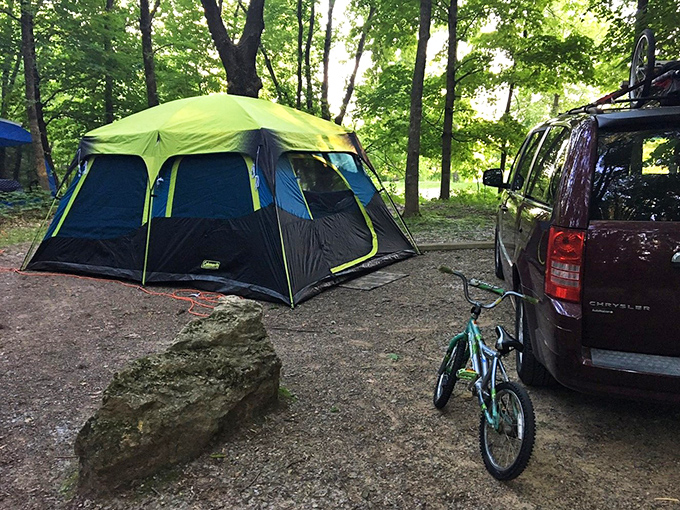 Camping: Where "roughing it" means your phone only has three bars instead of four.