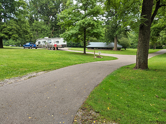 "RV there yet? This campground is where 'roughing it' meets 'living the dream'."
