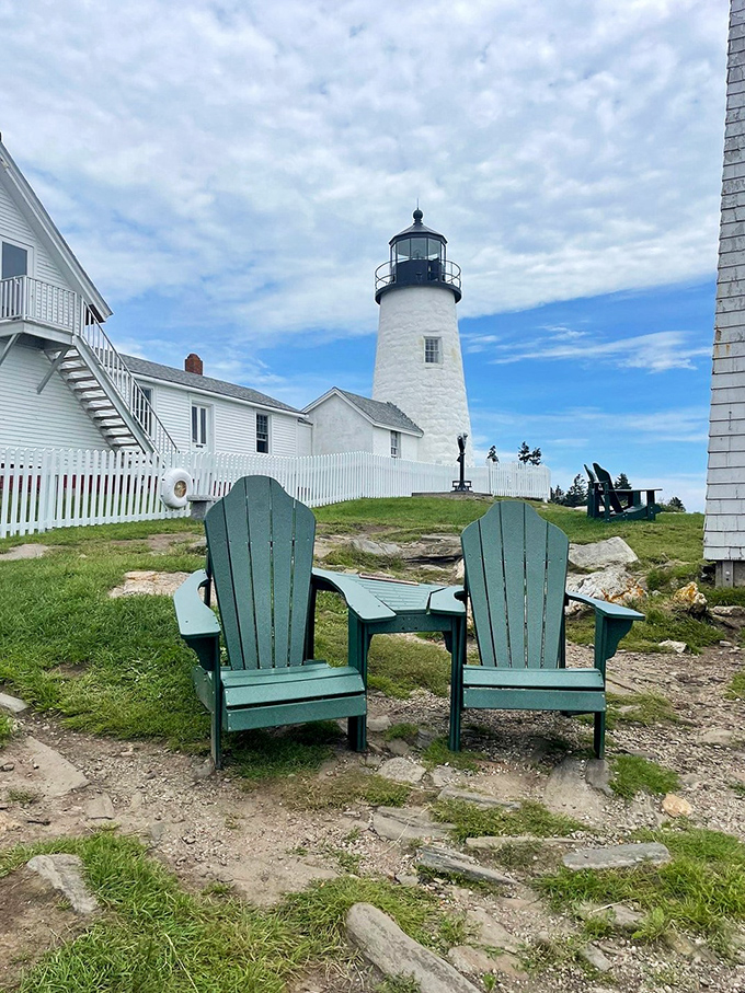Pull up a chair and stay awhile. These Adirondacks offer the best seats in the house for ocean-gazing and cloud-watching.