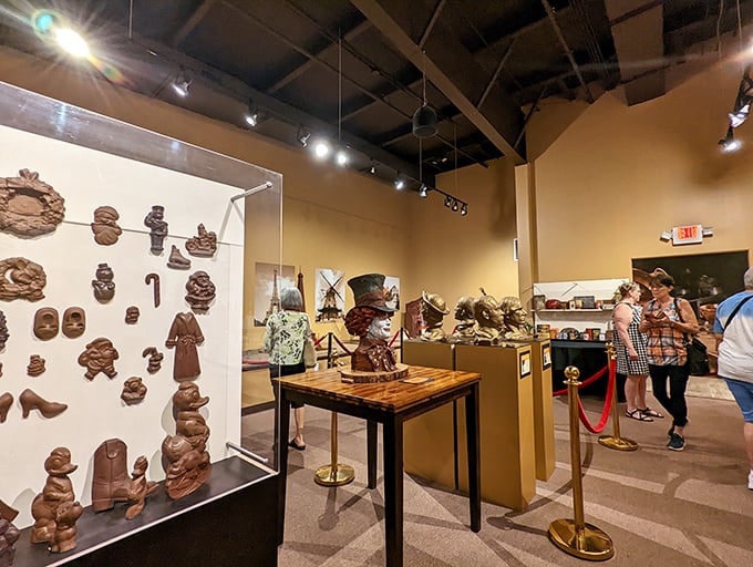 From whimsical characters to intricate designs, these exhibits prove that chocolate is indeed an art form. Delicious, delicious art.