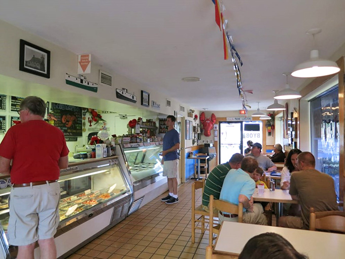 Where everybody knows your name – and your favorite fish! Don's Dock regulars gather for their daily dose of seafood therapy.