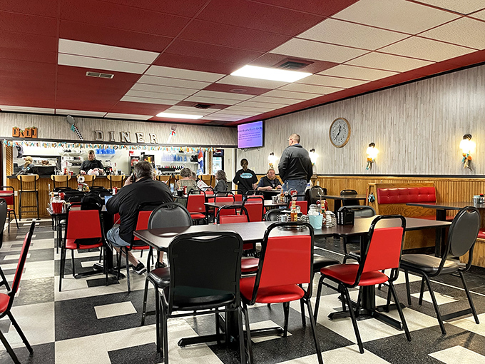 A slice of Americana served with a side of friendly chatter. This diner's as cozy as your grandma's living room, but with better coffee.