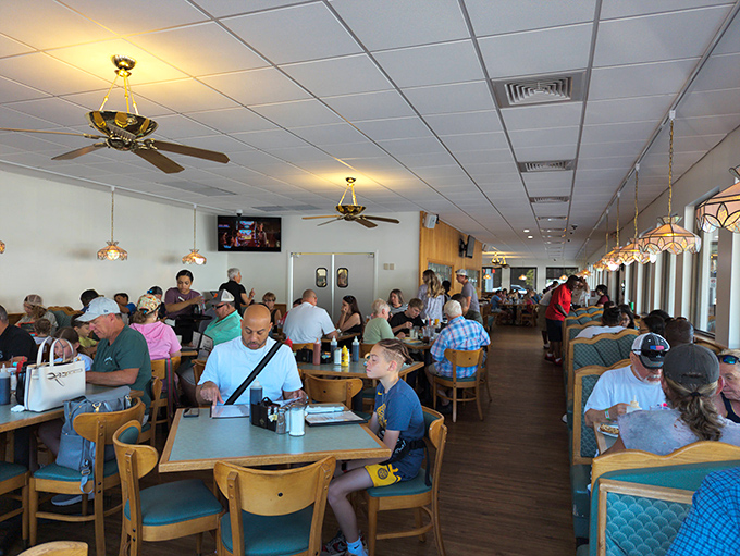 A bustling dining room filled with the happy hum of satisfied customers. Breakfast bliss is contagious, and there's no cure in sight.