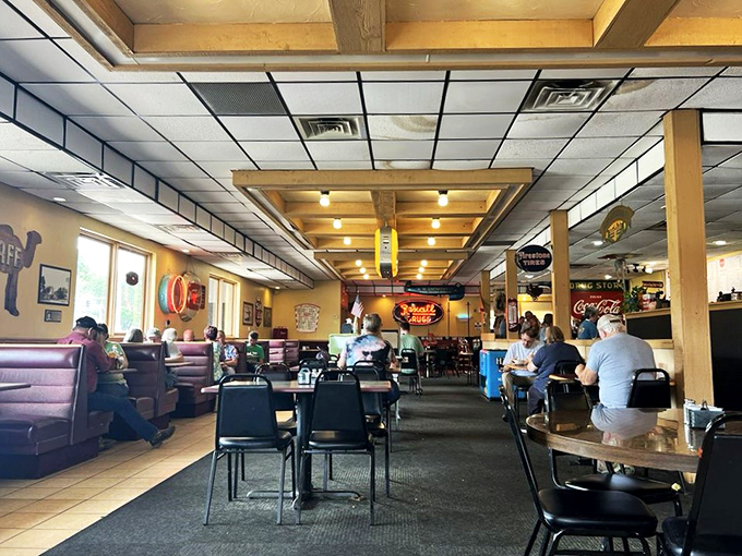 Where strangers become friends over shared plates and bottomless coffee. This isn't just a meal; it's a slice of Americana.