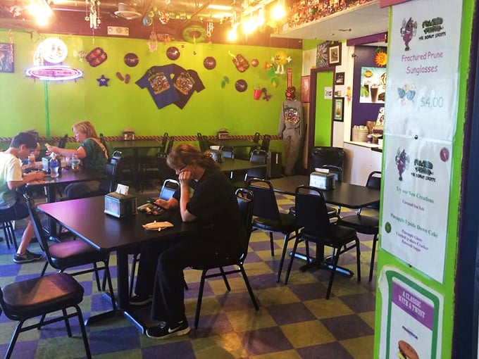 Donut devotees in their natural habitat. Notice the look of pure bliss on their faces.