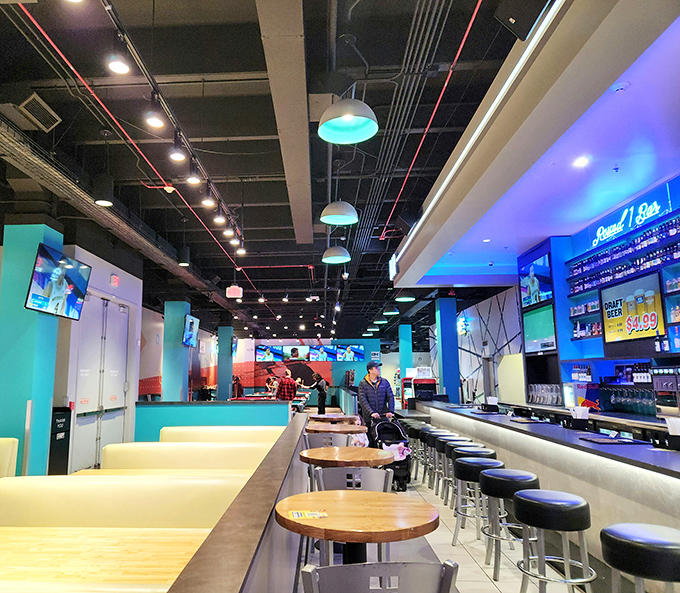 "Pull up a chair and refuel! The dining area is perfect for strategizing your next gaming conquest."