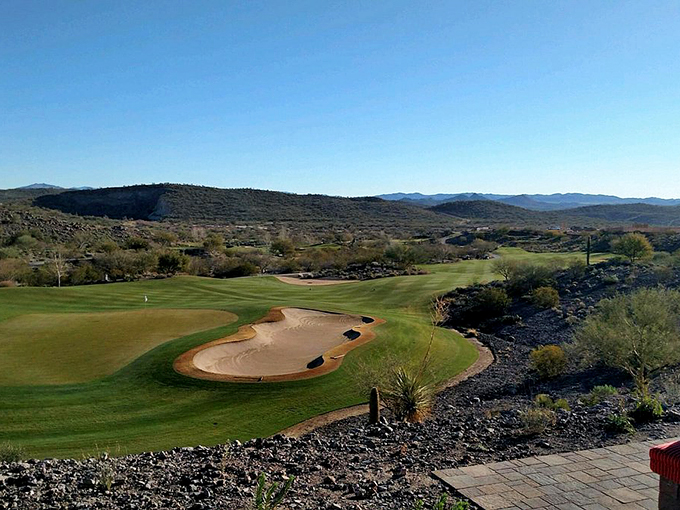 Golf with a view that's par for the course in Wickenburg. This stunning fairway is framed by mountains that look like they were painted by Mother Nature herself.