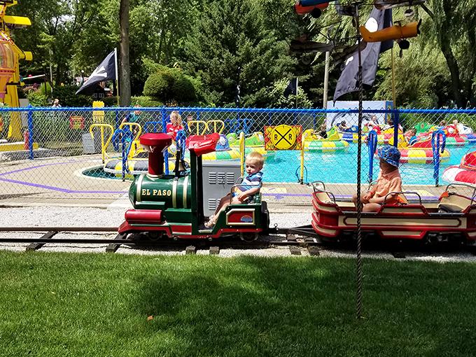 All aboard the nostalgia express! These mini-trains are like time machines, transporting riders back to simpler times &ndash; no flux capacitor needed.