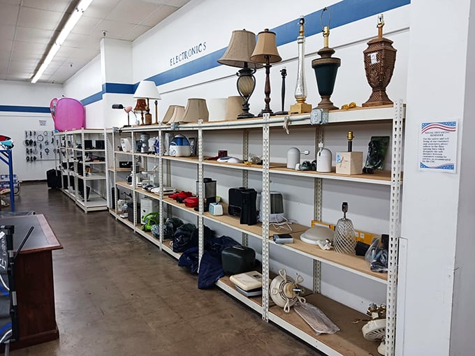 Illuminating finds in the lamp section! From kitschy to classy, these lights have seen it all &ndash; probably including a few 70s dance parties.