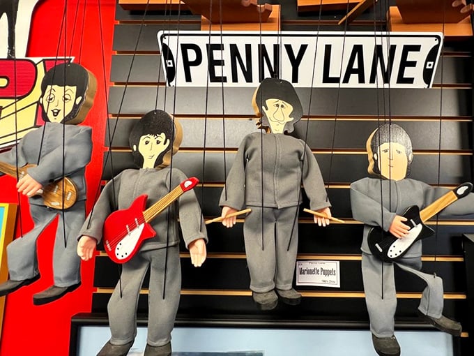 Meet the Fab Four... puppet edition! These stringed stars look ready to put on a show that even Ed Sullivan would envy.