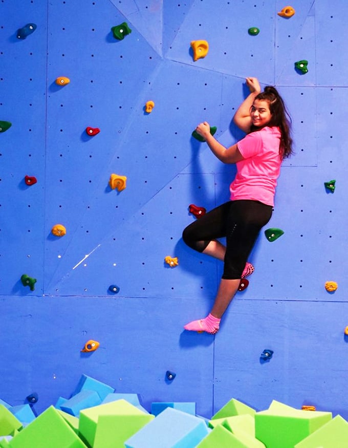 Who needs Mt. Everest? Scale this technicolor peak and conquer your fear of heights, one hold at a time.