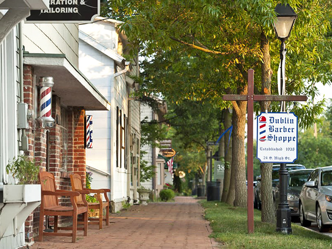 A stroll down memory lane, Dublin-style. The historic district's sidewalks are lined with charm, inviting you to take a leisurely amble through time.