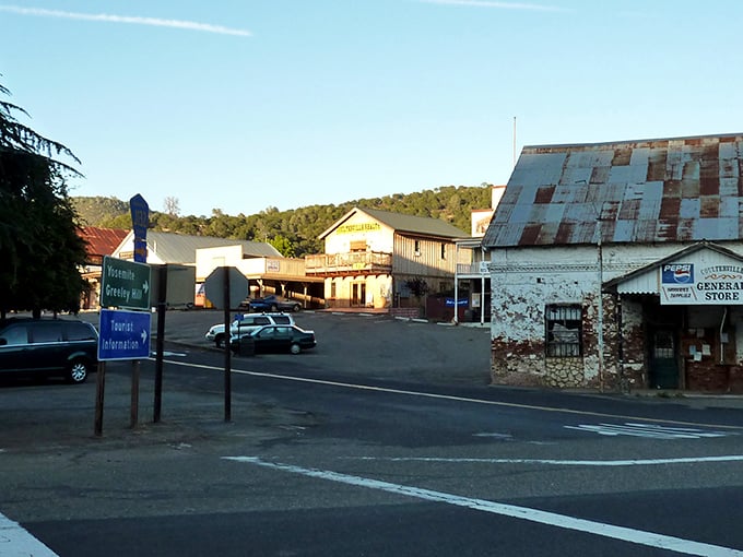 Main Street or time machine? In Coulterville, it's hard to tell where the 21st century ends and the 1850s begin.