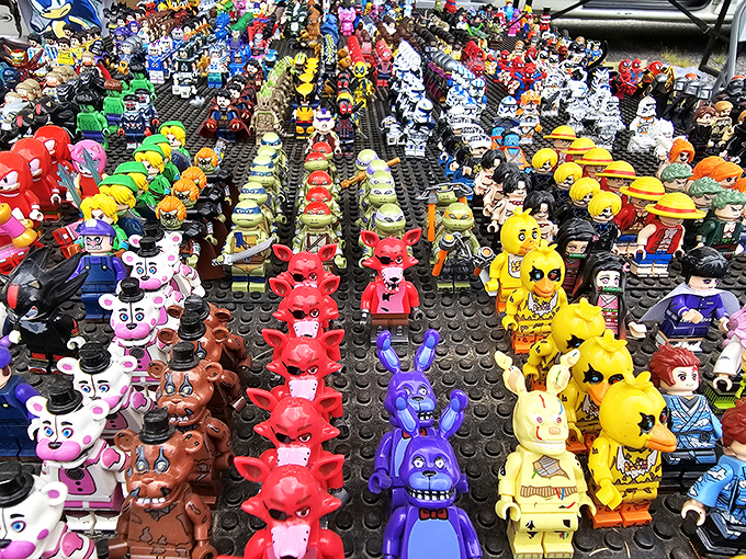 LEGO lovers, unite! It's like a plastic rainbow exploded, creating an army of tiny, colorful warriors ready for imagination battles.