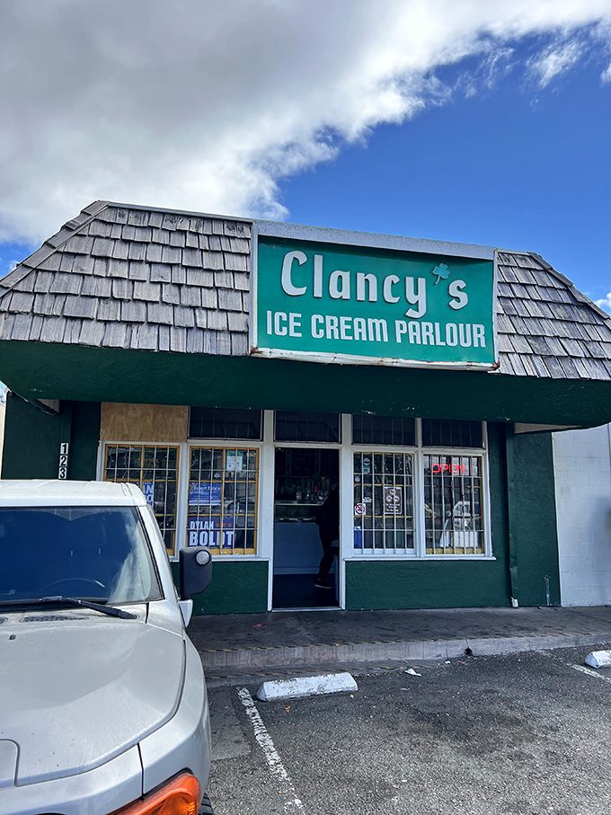 Clancy's: The Rocky Balboa of ice cream parlors. This modest green exterior hides a knockout punch of flavor.