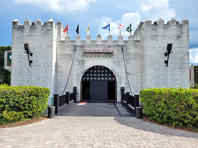 Medieval Times: Where dinner and a show means gnawing on chicken legs while knights bash each other's brains in.