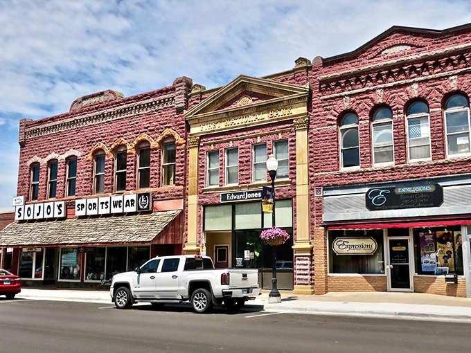 Pipestone: Where history is carved in stone. This town looks like it was plucked from a Western film and given a Midwest makeover.
