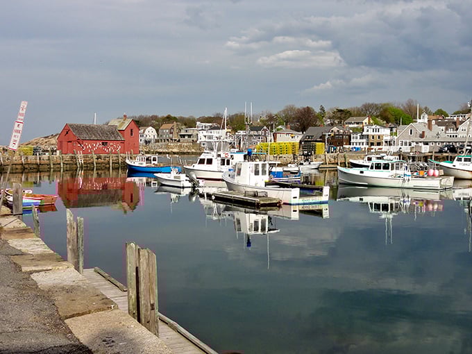 Rockport: Not just a pretty harbor (but oh, what a harbor it is!). Sailboats and fishing vessels create a quintessential Maine scene.