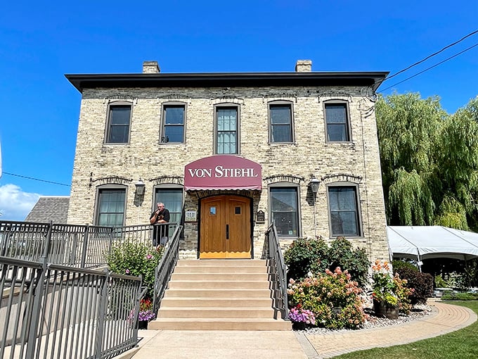 Von Stiehl Winery: Where history flows by the bottle. This Civil War-era building houses some thoroughly modern flavors.