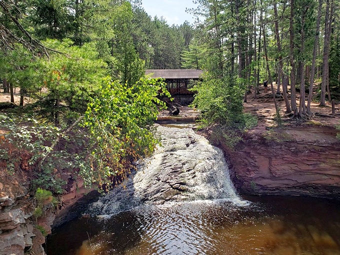 Amnicon's covered bridge: The perfect backdrop for your "I'm one with nature" selfie. Just watch out for the waterfall photobomb!