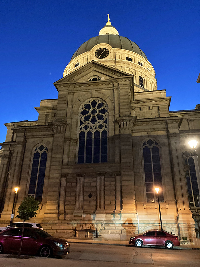 Behold St. Josaphat's golden dome! It's Milwaukee's answer to St. Peter's, with a dash of Polish flair.
