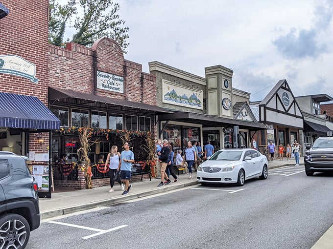 Alpine vibes with a Southern drawl. Blue Ridge's downtown is a shopper's paradise that would make any European village jealous.