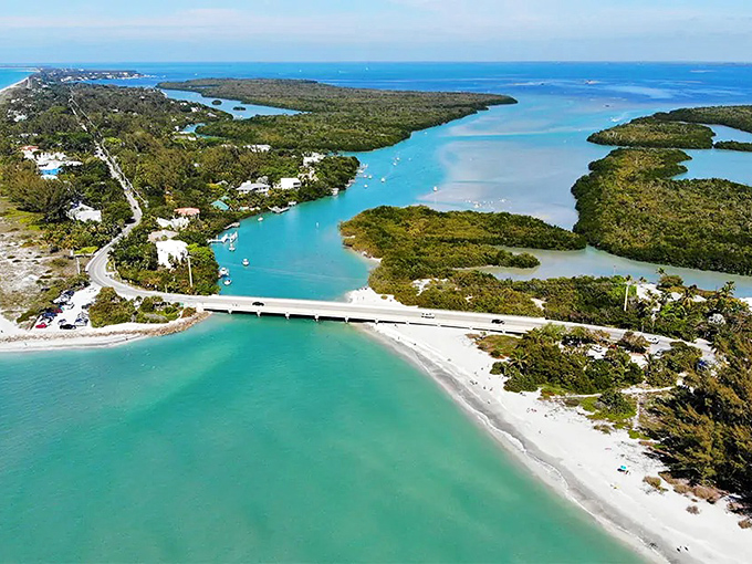 Captiva Island: Where luxury meets nature. This aerial view shows off Captiva's high-end resorts nestled among pristine natural beauty.