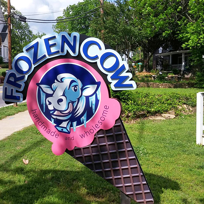 Moo-ve over, boring ice cream! Frozen Cow's whimsical exterior promises a bovine-inspired flavor adventure that's udderly delicious.