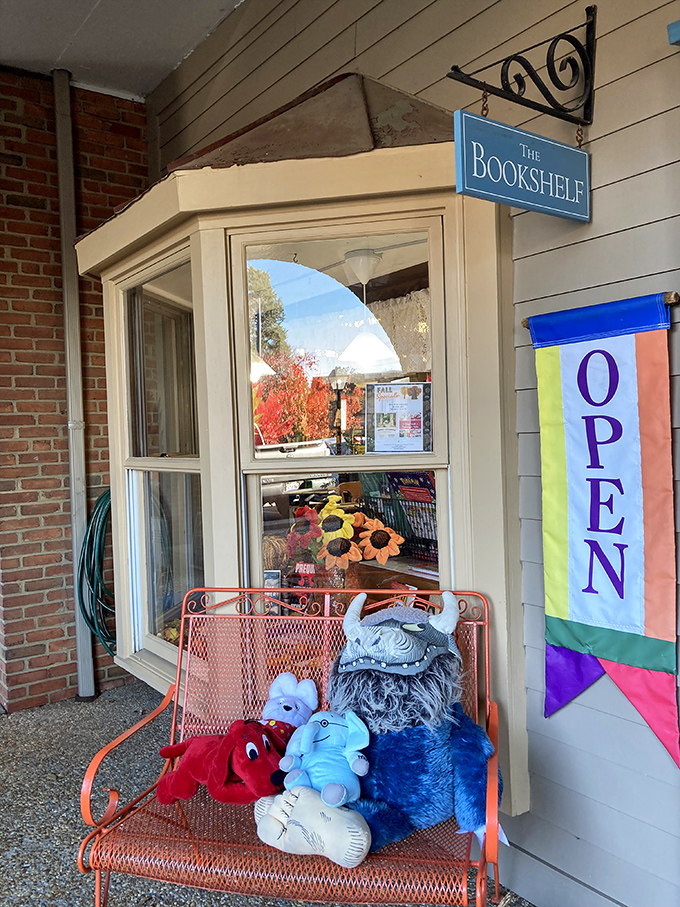 "Stuffed animals and stories galore! The Bookshelf's children's corner is where young imaginations take flight."