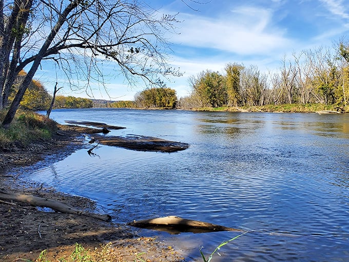 Lake Alexander: Nature's infinity pool, where the water meets the sky and your stress floats away on the breeze.