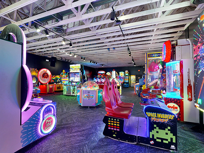 Welcome to the arcade, where blinking lights and electronic beeps create a symphony of nostalgia. It's like stepping into a time machine powered by quarters and childhood dreams.