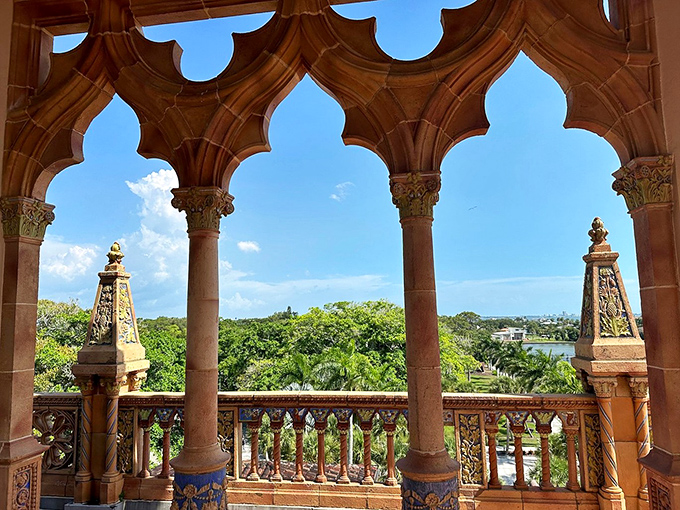 Arches, columns, and a view to die for &ndash; it's like Romeo and Juliet's balcony got a serious Florida glow-up.