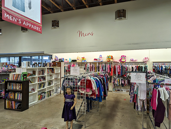 The book section pairs perfectly with the children's area, creating a family-friendly corner for readers of all ages.