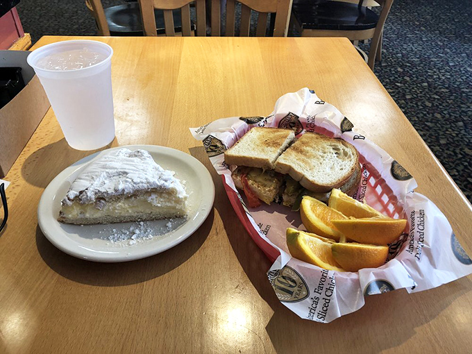 The breakfast trifecta! Toast, eggs, and a side of sweetness &ndash; it's like your taste buds won the morning lottery.