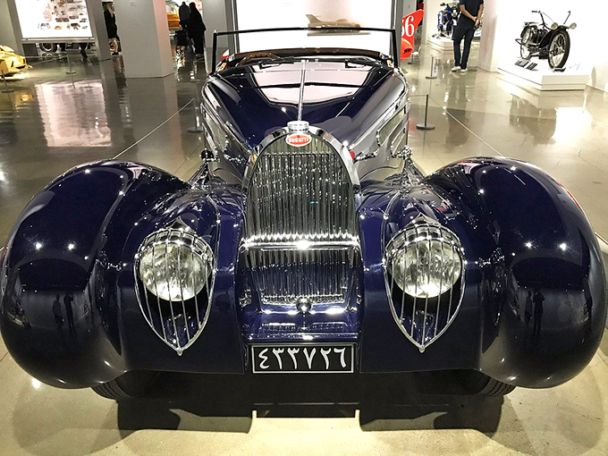 Bugatti beauty: where elegance meets raw power. This classic ride is so classy, it makes tuxedos look underdressed.