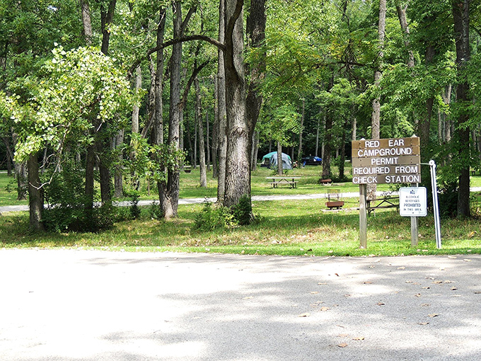 Camping or glamping? At Kickapoo's Red Bear Campground, you're just a tent flap away from Mother Nature's five-star accommodations.