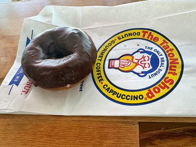 Chocolate-covered bliss! This donut is so rich, it probably has its own offshore bank account. Indulgence at its finest.