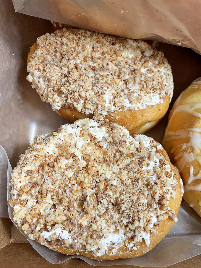 To-go donuts: For when you need a sugar rush on the run. Mobile deliciousness at its finest!