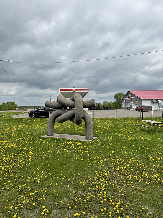 Twisted sister of sculptures, this knotty creation ties visitors up in knots of laughter and wonder.