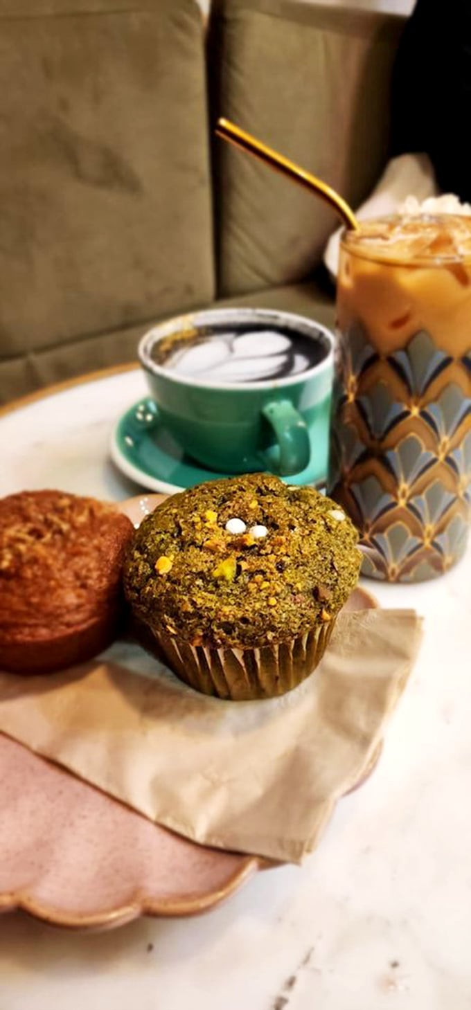 It's not easy being green, but this matcha muffin makes it look effortless. Kermit the Frog would be proud &ndash; and probably a little jealous.