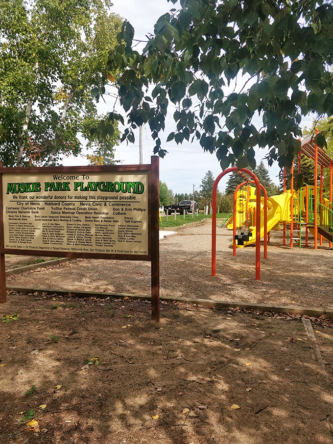 Swings, slides, and a giant muskie? This playground is what Minnesota kids' dreams are made of!