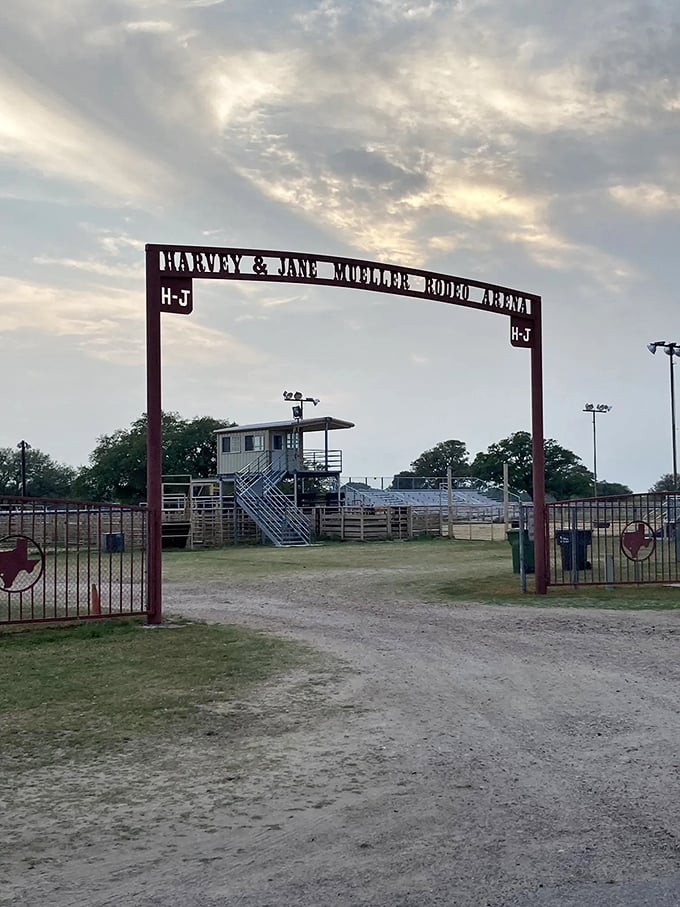 Rodeo arena: Yeehaw central! This arena is where cowboys come to show off their skills and prove they're not just all hat, no cattle.