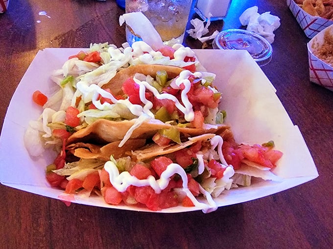 Taco 'bout a pleasant surprise! Rip's proves it can do more than just chicken with these colorful, fully-loaded tacos.