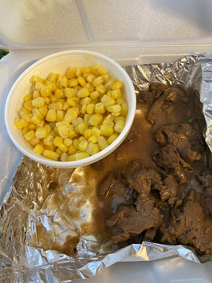 Comfort food alert! This tender beef smothered in gravy is like a warm hug for your stomach.