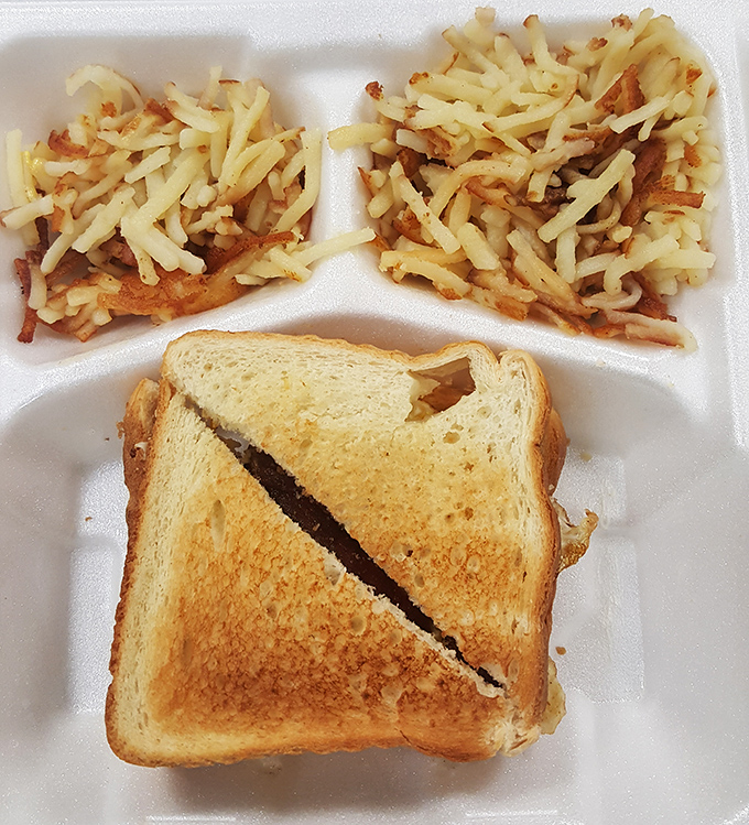 Carb lovers, rejoice! This golden toast and crispy hash browns are the breakfast equivalent of a warm hug from grandma.
