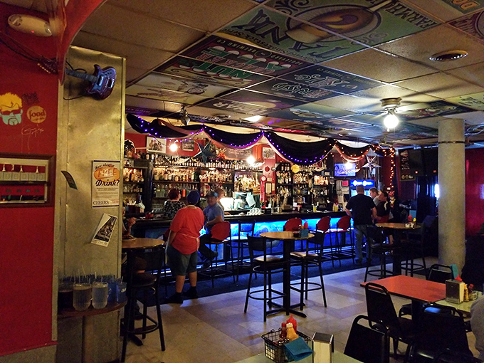 Bottoms up at the coolest bar in town! The Brick's watering hole is where spirits are high and glasses are never empty.